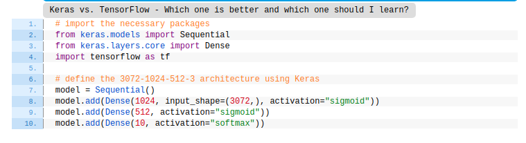 Neos Blog | Keras vs. TensorFlow – Which one is better and which one ...