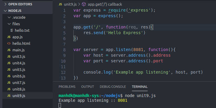 Neos Blog | [Node.js Tutorials for Beginners] – Unit 9: Express framework part 1